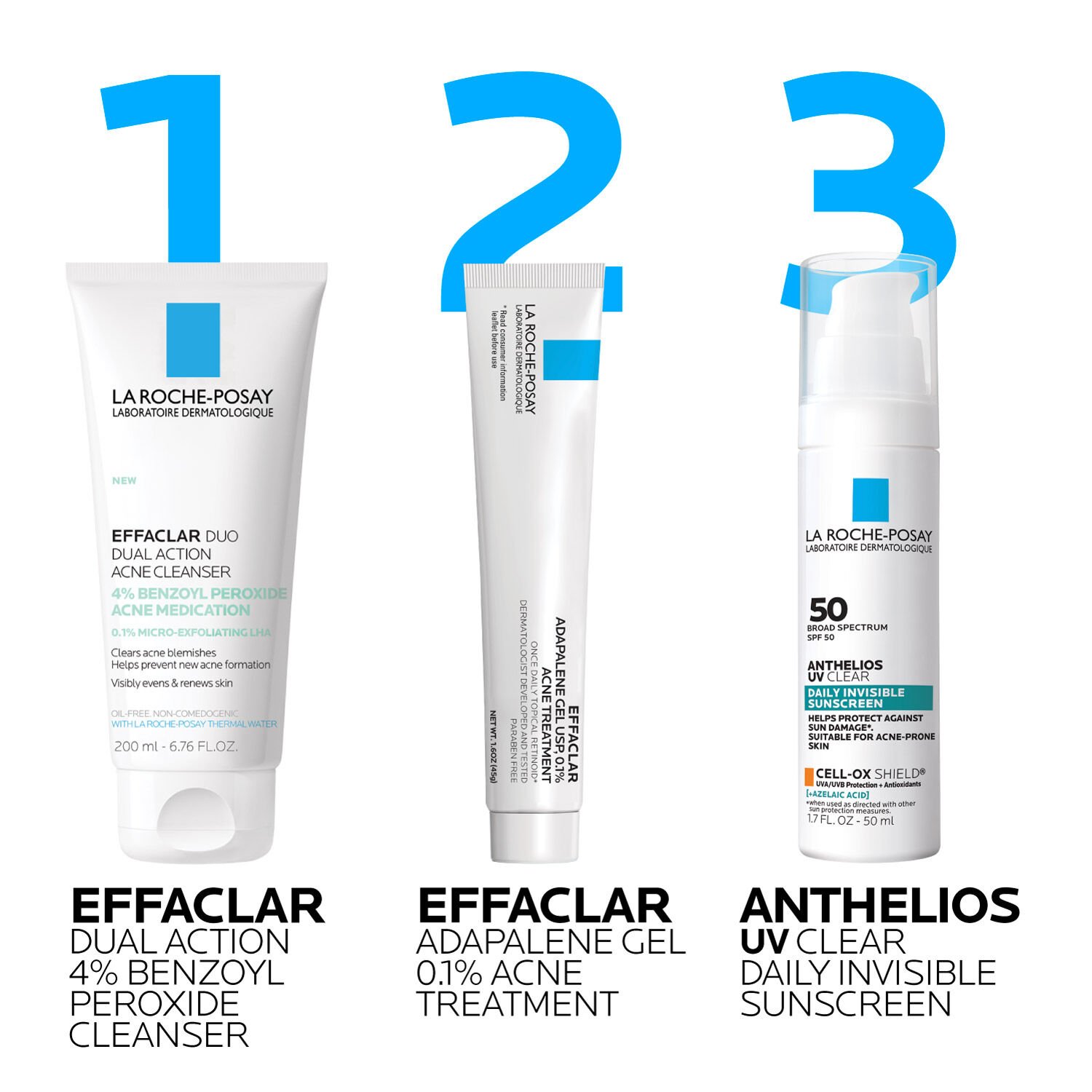 Effaclar Dual Action Acne Face Wash With 4% Benzoyl Peroxide | La Roche ...