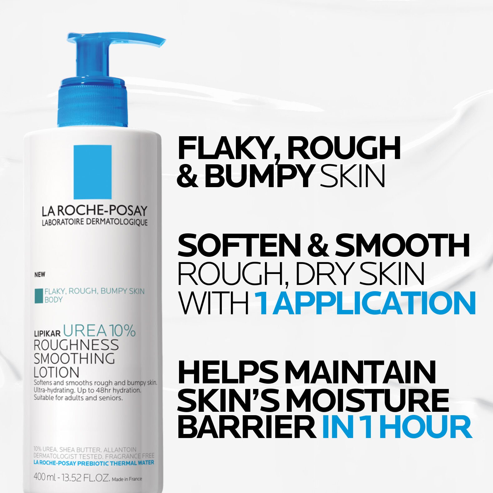 Lipikar Urea 10% | Exfoliating Roughness Smoothing Lotion | La Roche-Posay