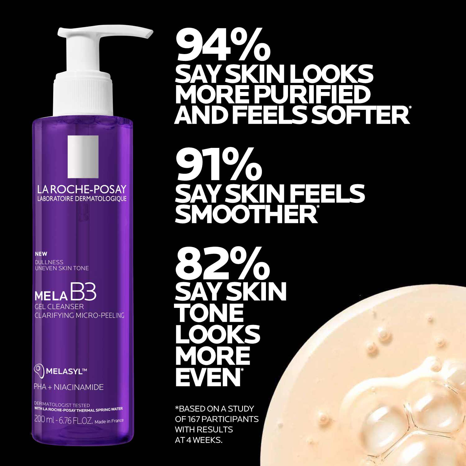 Mela B3 Facial Gel Cleanser With Melasyl™ + Niacinamide | La Roche-Posay