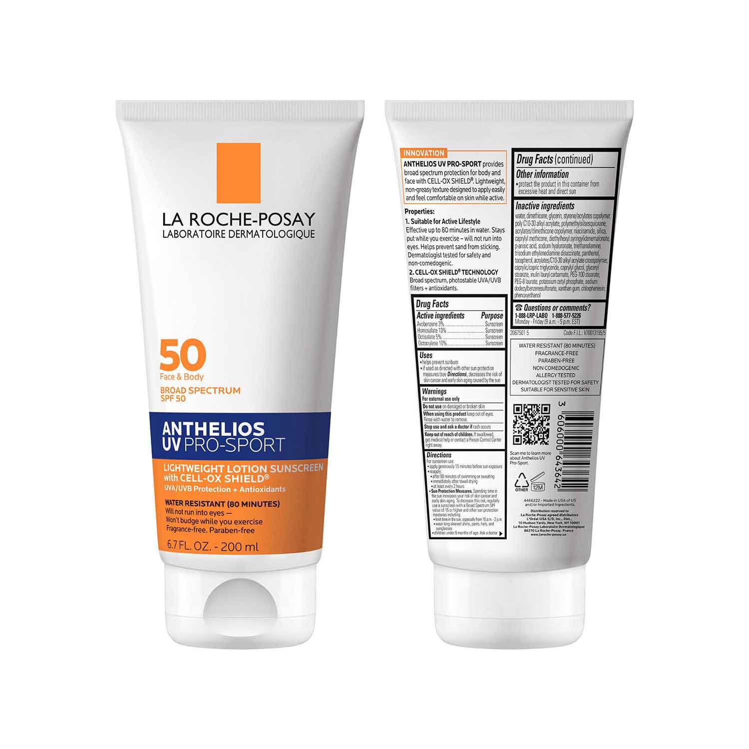 Anthelios UV Pro Sport Sunscreen SPF 50 | La Roche-Posay